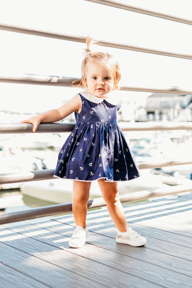 Maddie & Connor Anchors Away Baby Girl Dress – Crush Boutique
