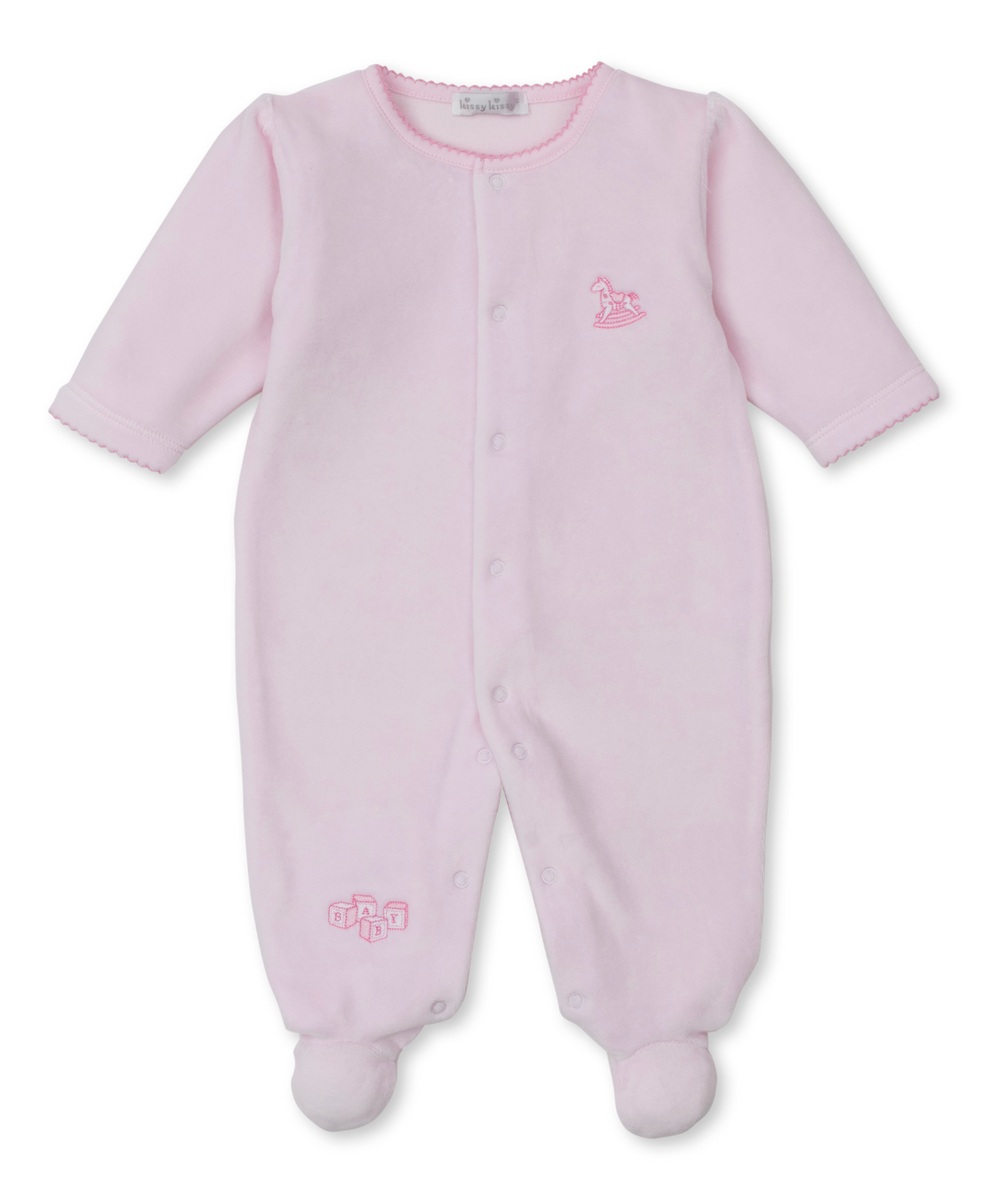Kissy Kissy Velour Footie in Pink Vintage Toy Treasures – Crush Boutique